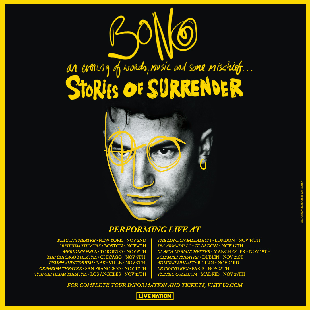 BONO recent solo tour poster - Vigilant Links
